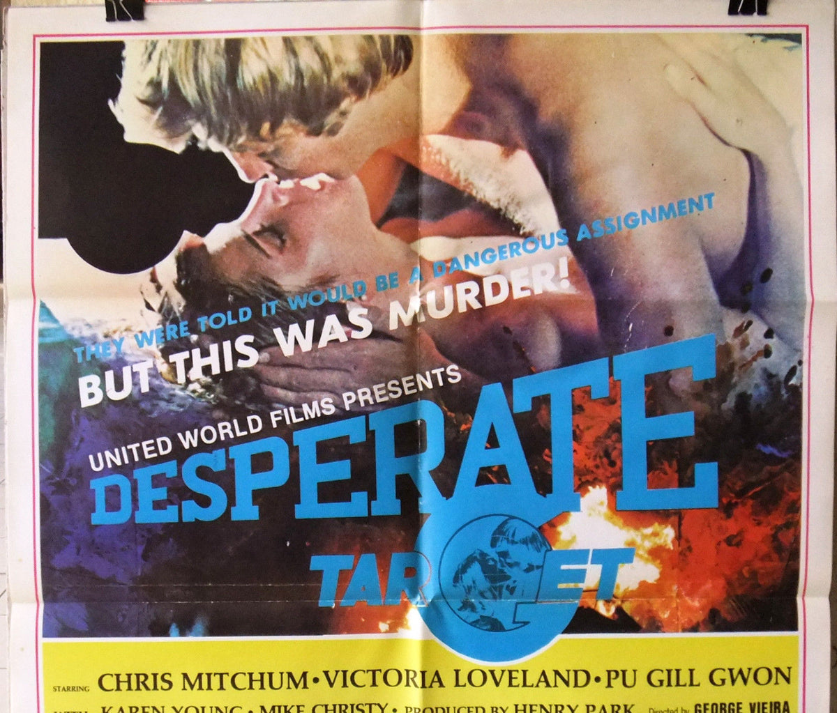 DESPERATE TARGET (Christopher Mitchum 27x39" Original Lebanese Movie P – Braichposters