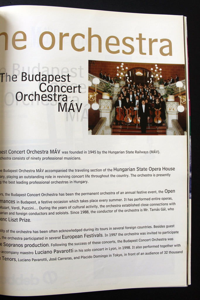 Pavarotti Beirut Opera Concert Lebanon Program Book 1999 – Braichposters