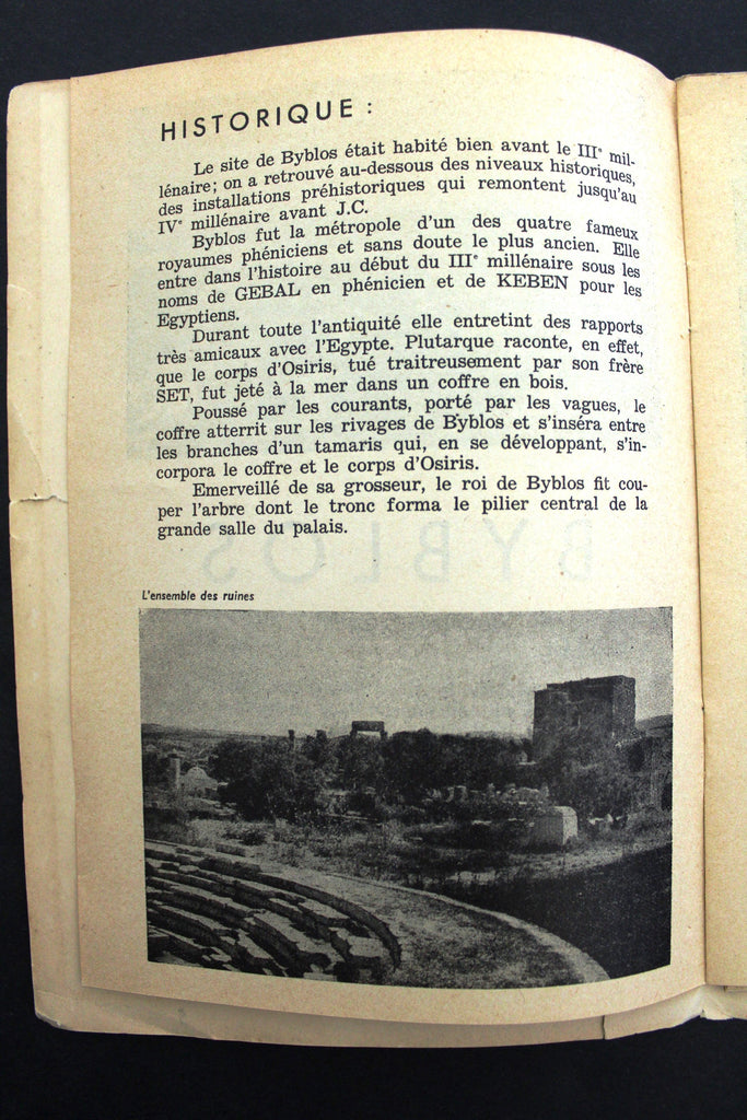 Byblos, Jbeil جبيل Lebanese Guide French Book + Antique Colour Tourist ...