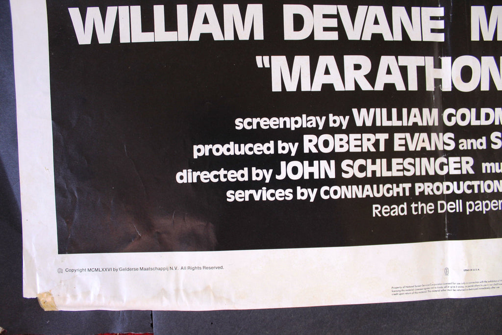 Marathon Man (Dustin Hoffman) 41"x27" Original Movie US Poster 70s ...