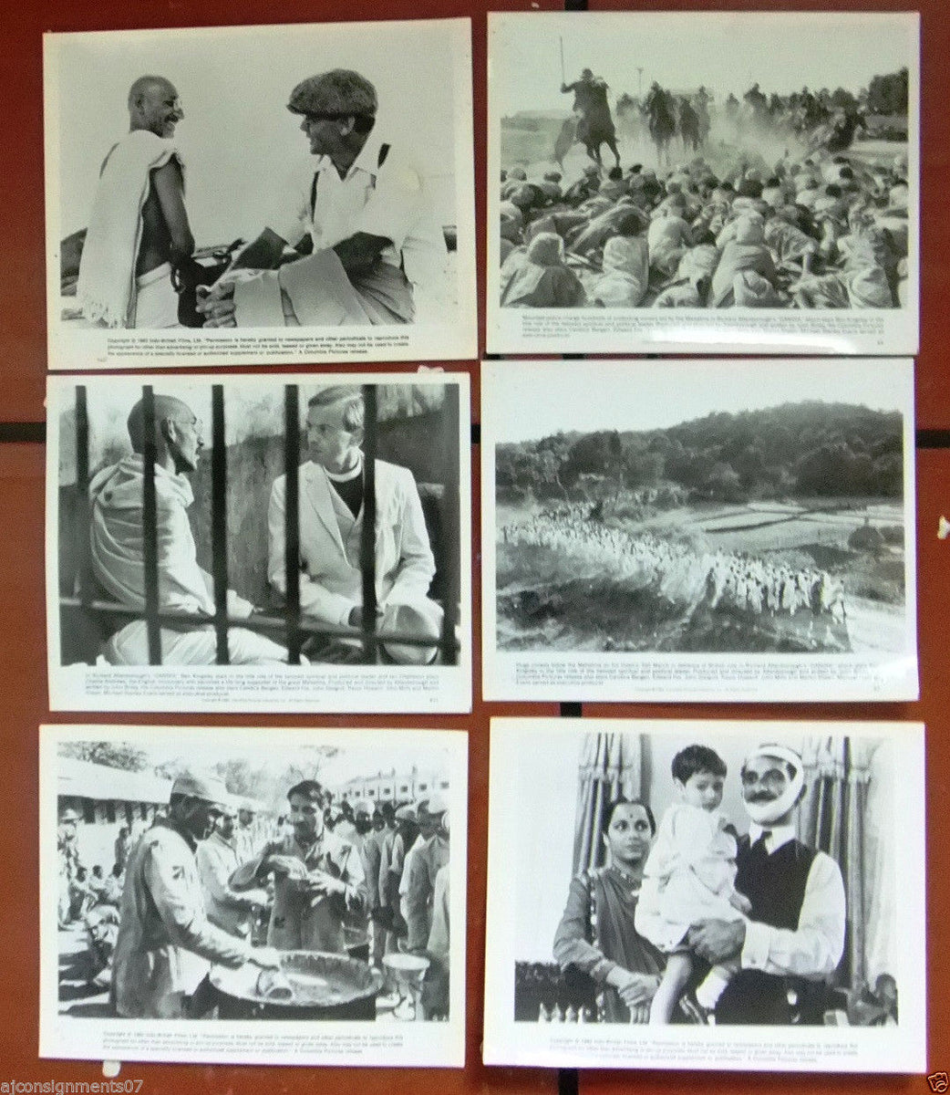 (SET OF 12) GHANDI (BEN KINGSLEY) Original Movie B&W Photos 80s ...