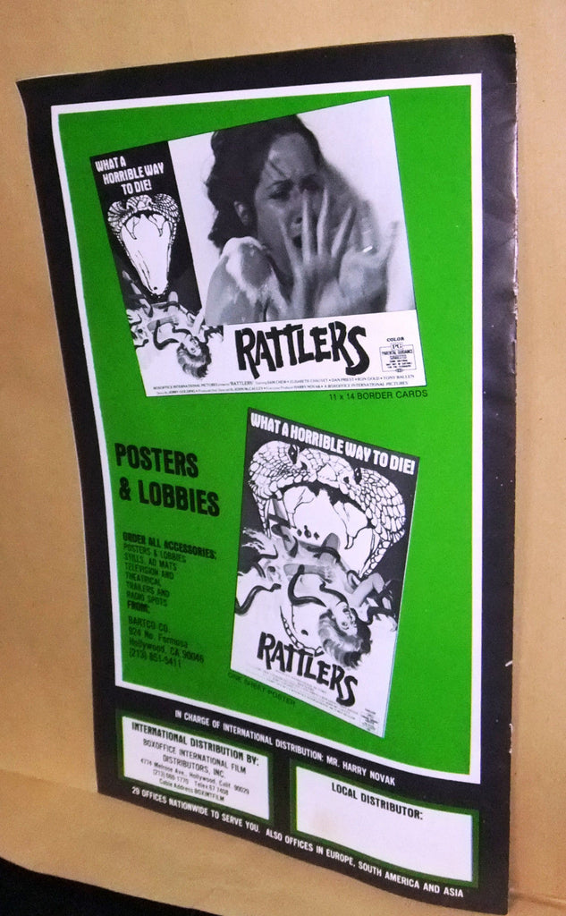 RATTLERS (Sam Chew Jr.) Original Movie Horror Pressbooks 70s ...