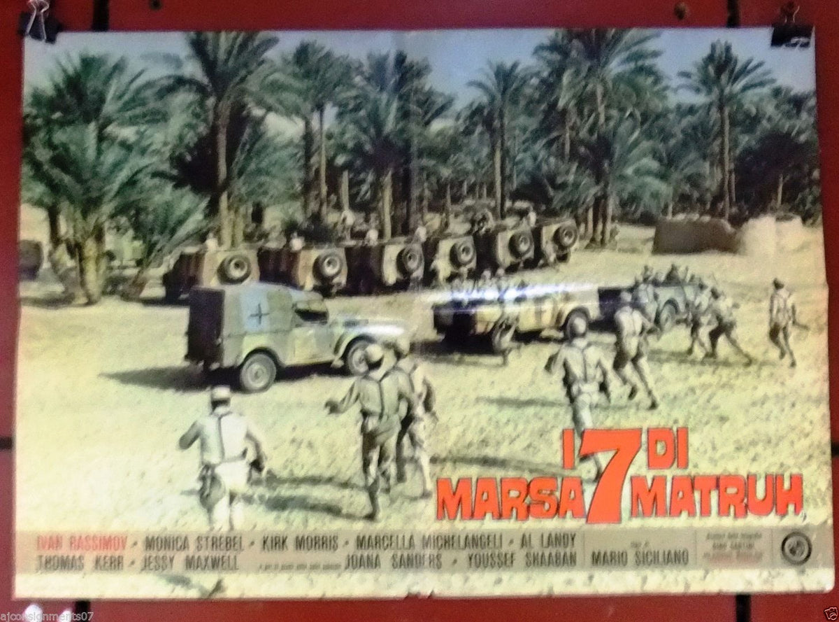 (Set of 4) I SETTE DI MARSA MATRUH MORRIS SICILIANO Film Italian Lobby ...