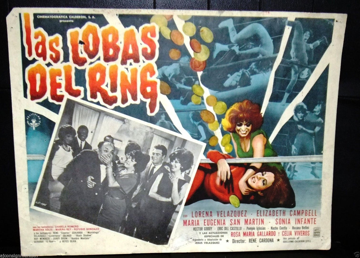 (Set of 4) LAS LOBAS DEL RING {Lorena Velazquez} Original Mexican Lobb ...