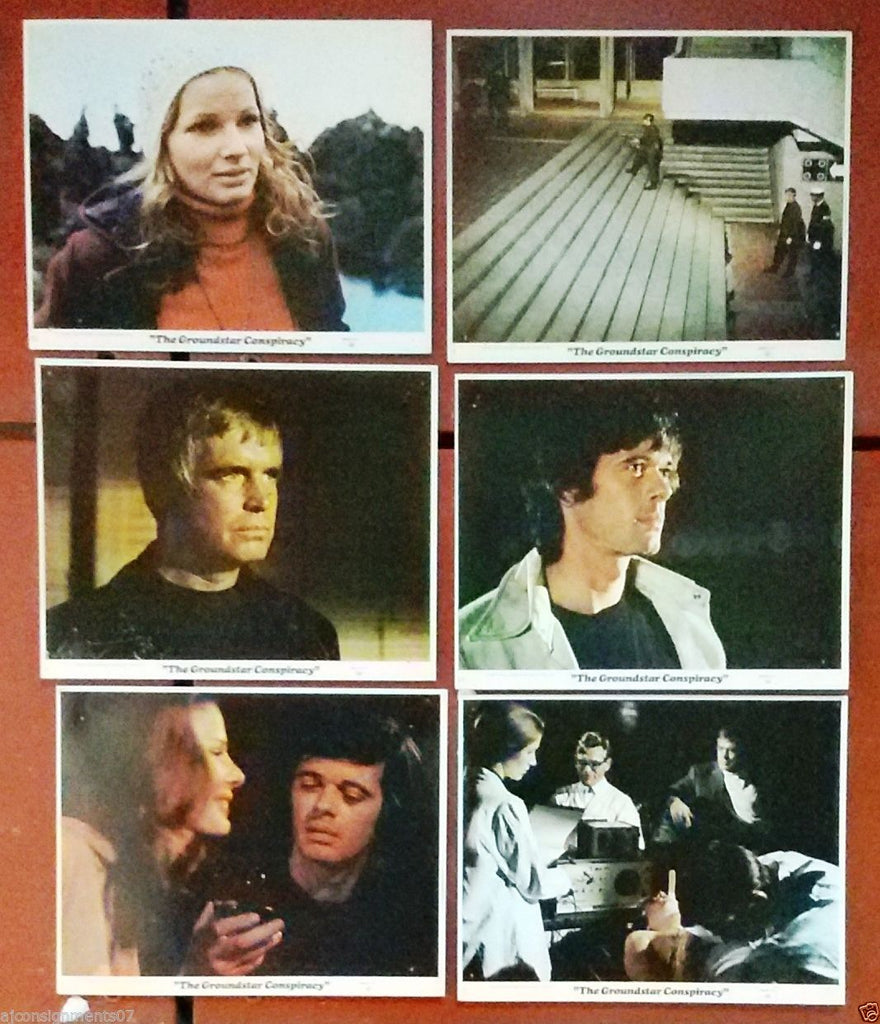 {Set of 12} THE GROUNDSTAR CONSPIRACY {GEORGE PEPPARD} Original Lobby ...