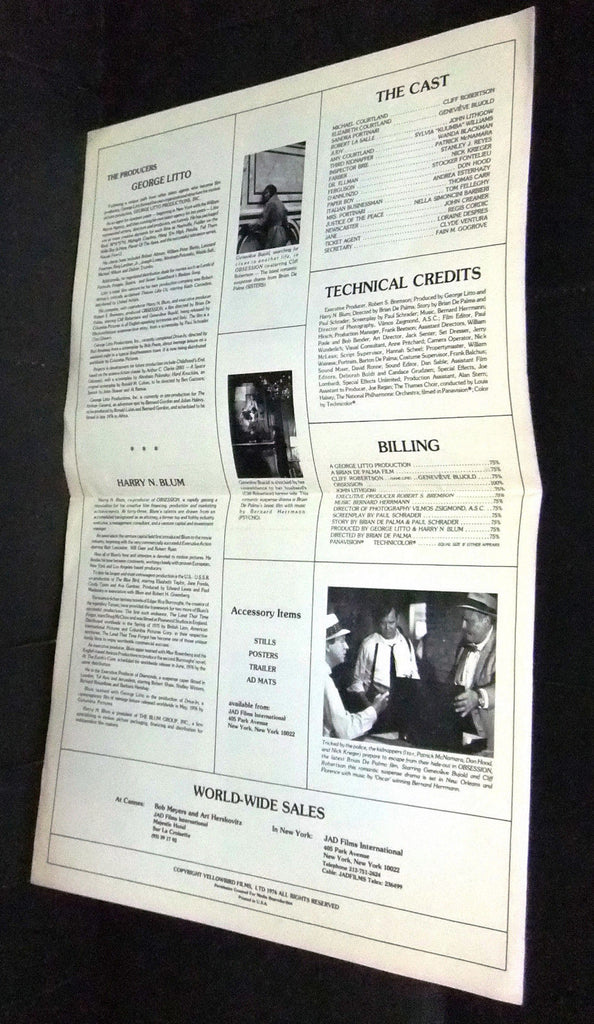 Obsession (John Lithgow) Original Movie Pressbook 70s – Braichposters