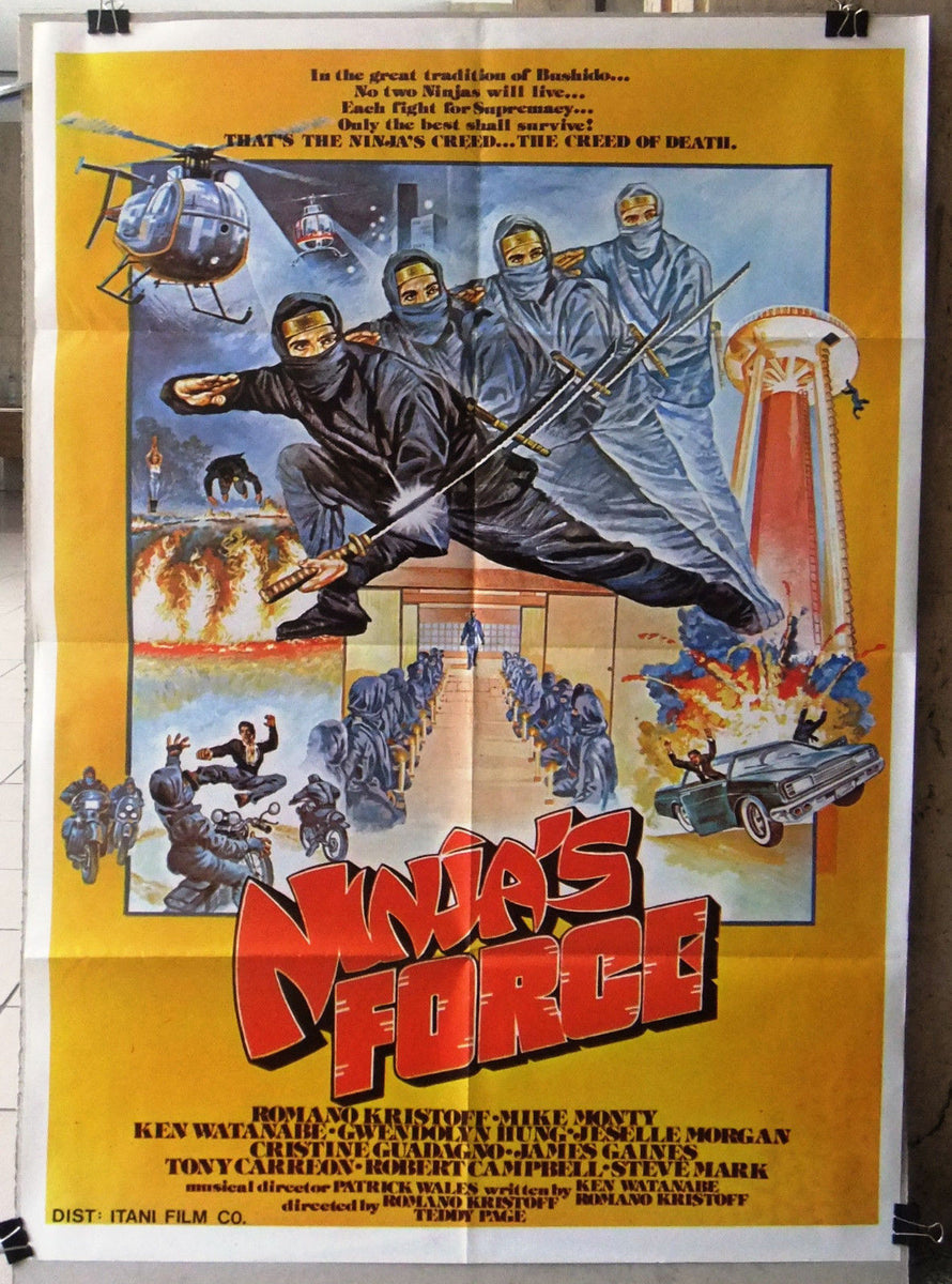 Ninja's Force (Romano Kristoff) Original 39x27" Lebanese Movie Poster ...