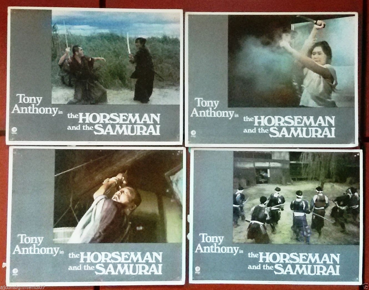 {Set of 8} Horseman and the Samurai (Tony Anthony) Original U.S Lobby ...