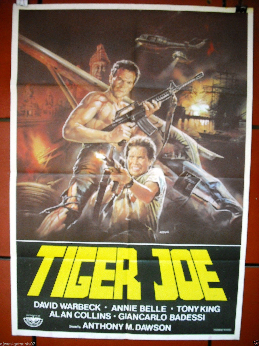 Tiger Joe (David Warbeck) Original Lebanese Movie Poster 80s ...