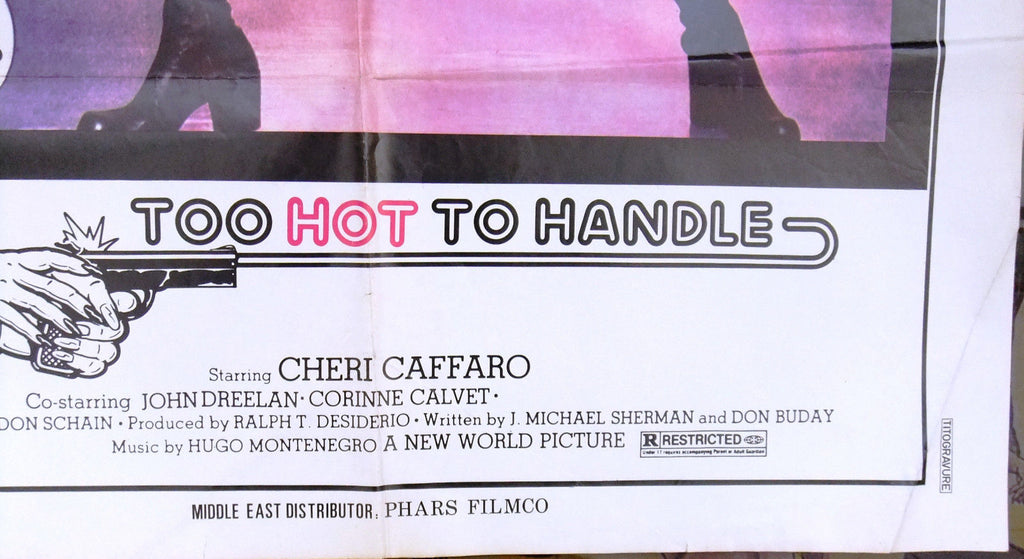 TOO HOT TO HANDLE (Cheri Caffaro) 39x27" Lebanese Movie Poster 70s ...