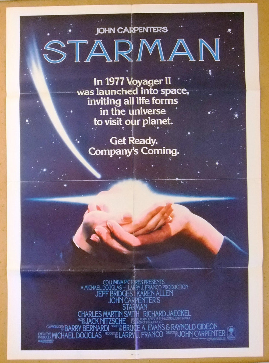 Starman (Jeff Bridges) 41x27" US Original Movie Poster 80s – Braichposters