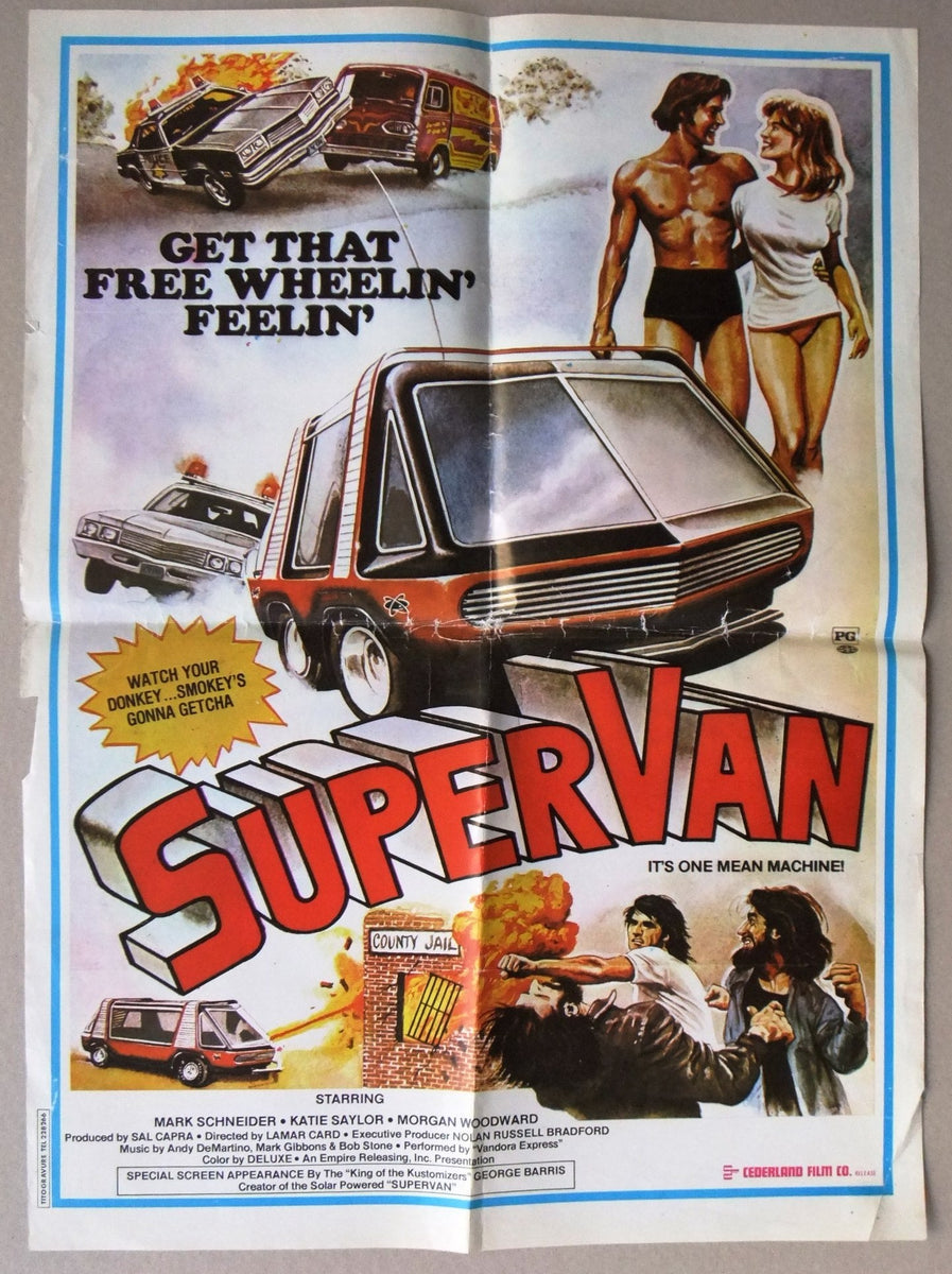 SUPERVAN {George Barris} 20x27" Lebanese Original Movie Poster 70s ...