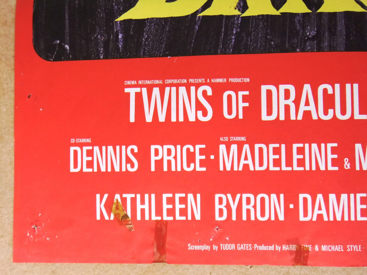 Twins of Dracula (Inigo Jackson) Original British Movie Poster 70s ...