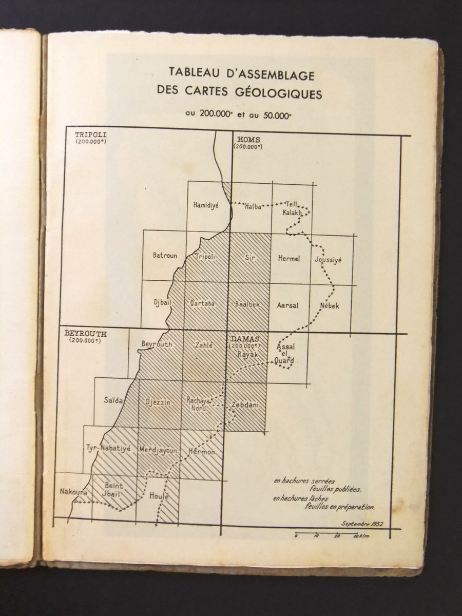 ‬Carte Geologique Zahle Lebanese Guide French Book Map 1953 – Braichposters