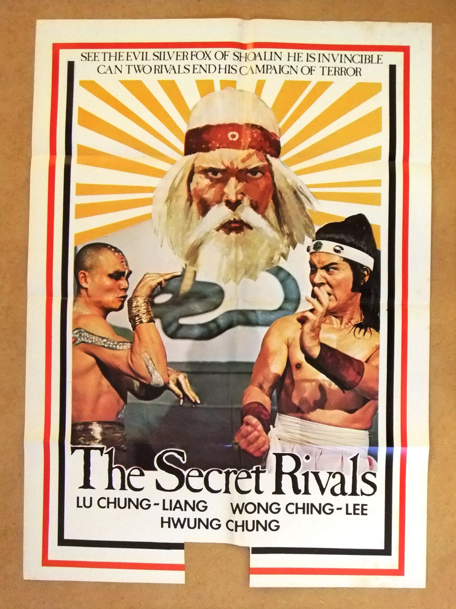 Secret Rivals {Hwang Jang Lee} Int. Kung Fu Movie Poster 70s ...
