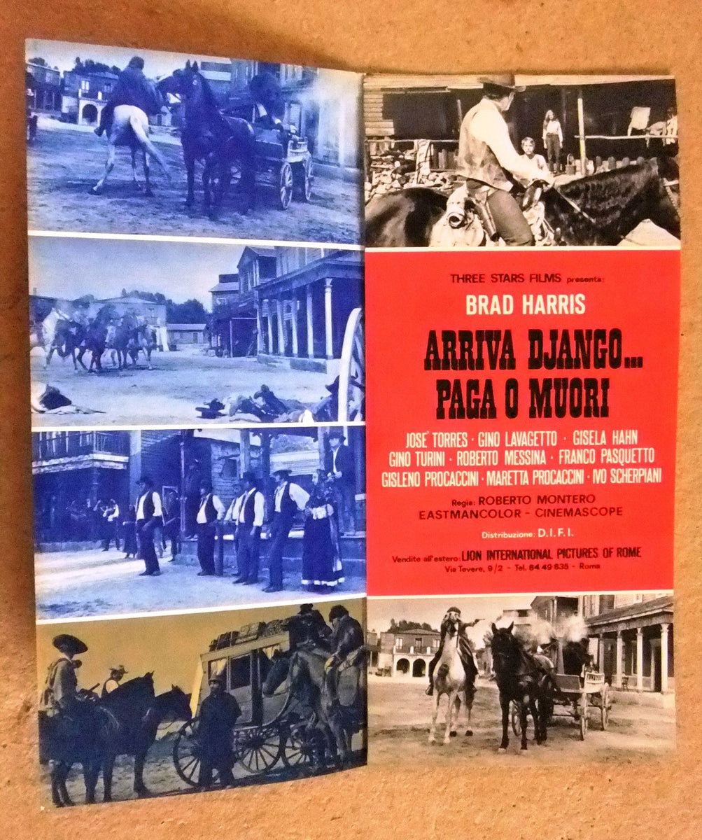 Arriva Django Paga o Muori (Brad Harris) Movie Flyer 70s – Braichposters