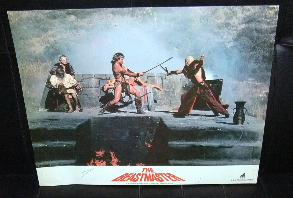 {Set of 2} The Beastmaster {Marc Singer} 11x14" British Movie Lobby Ca ...