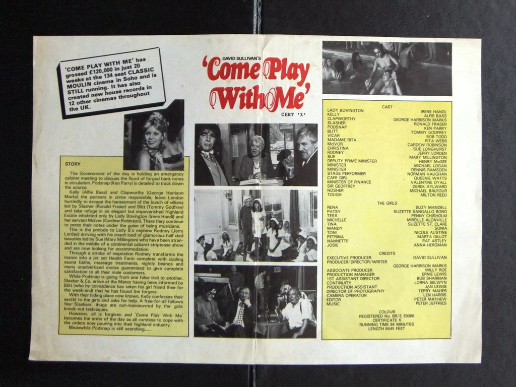 Come Play With Me (Suzy Mandel) Original film flyer 60s – Braichposters