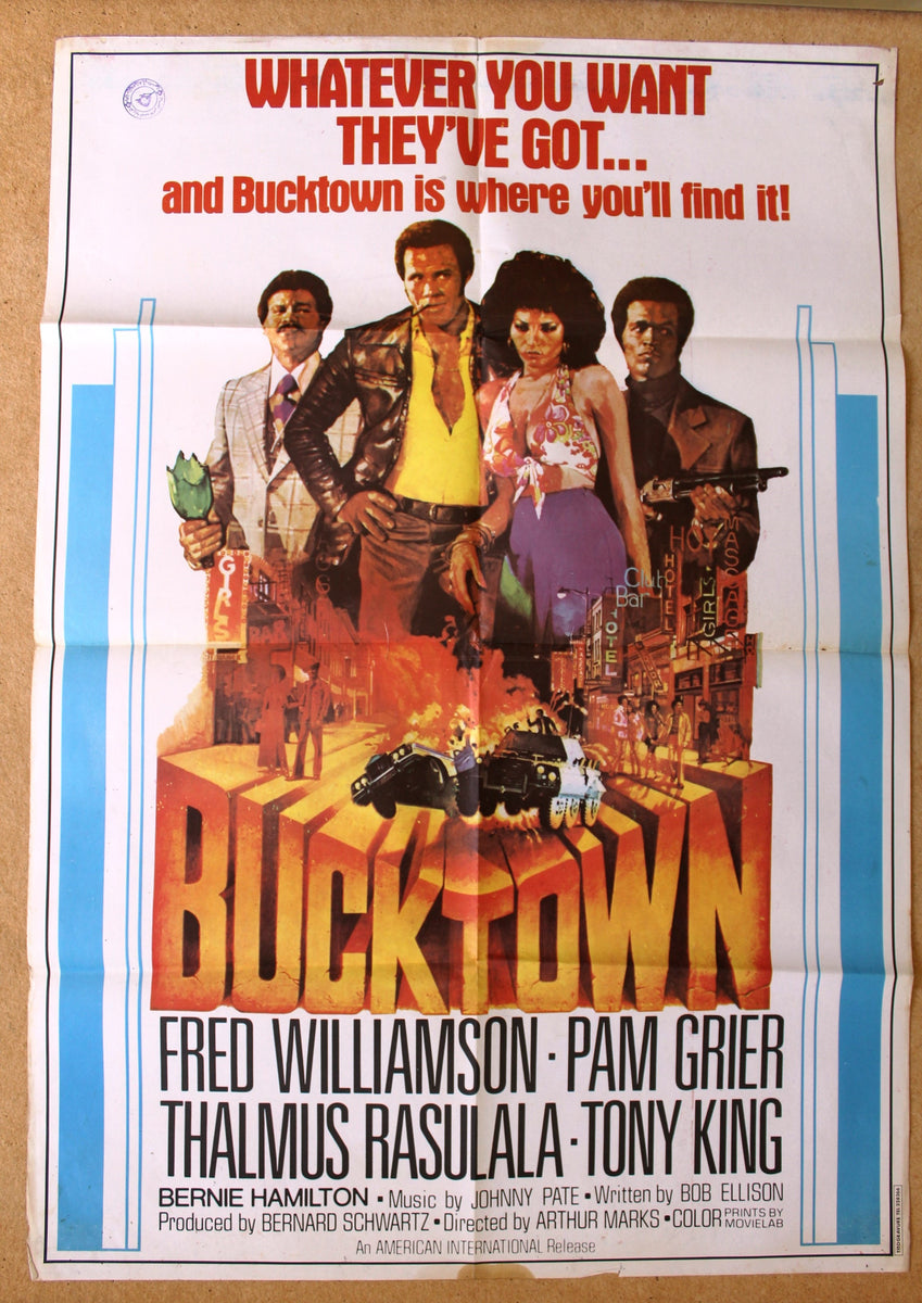 Bucktown (Fred Williamson) 27x39" Original Lebanese Movie Poster 70s ...